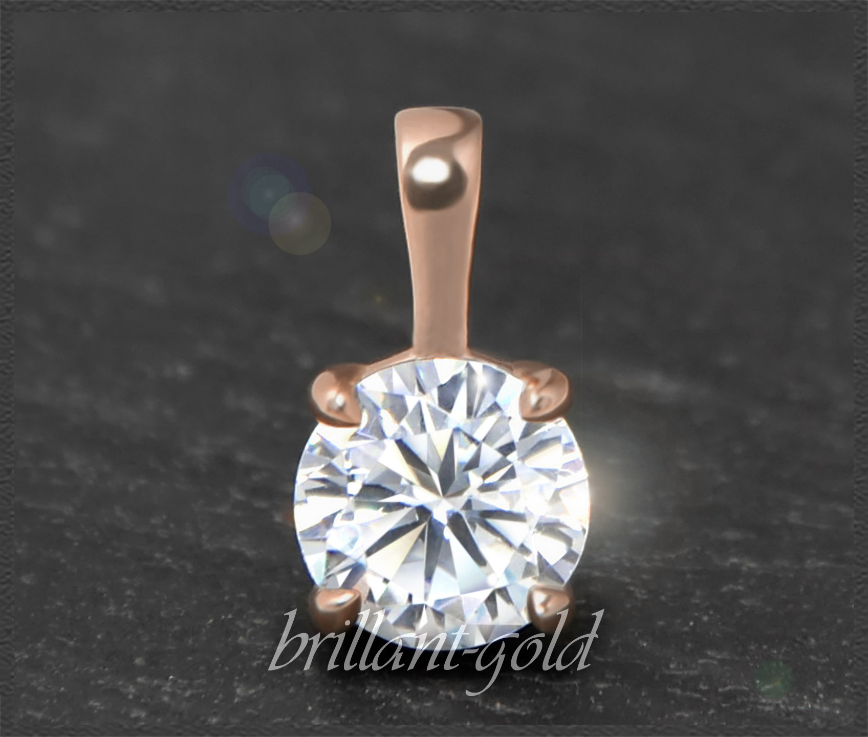 Brillant 585 Gold Anhänger 1,03ct; Si1 Solitär - Brillant-Gold