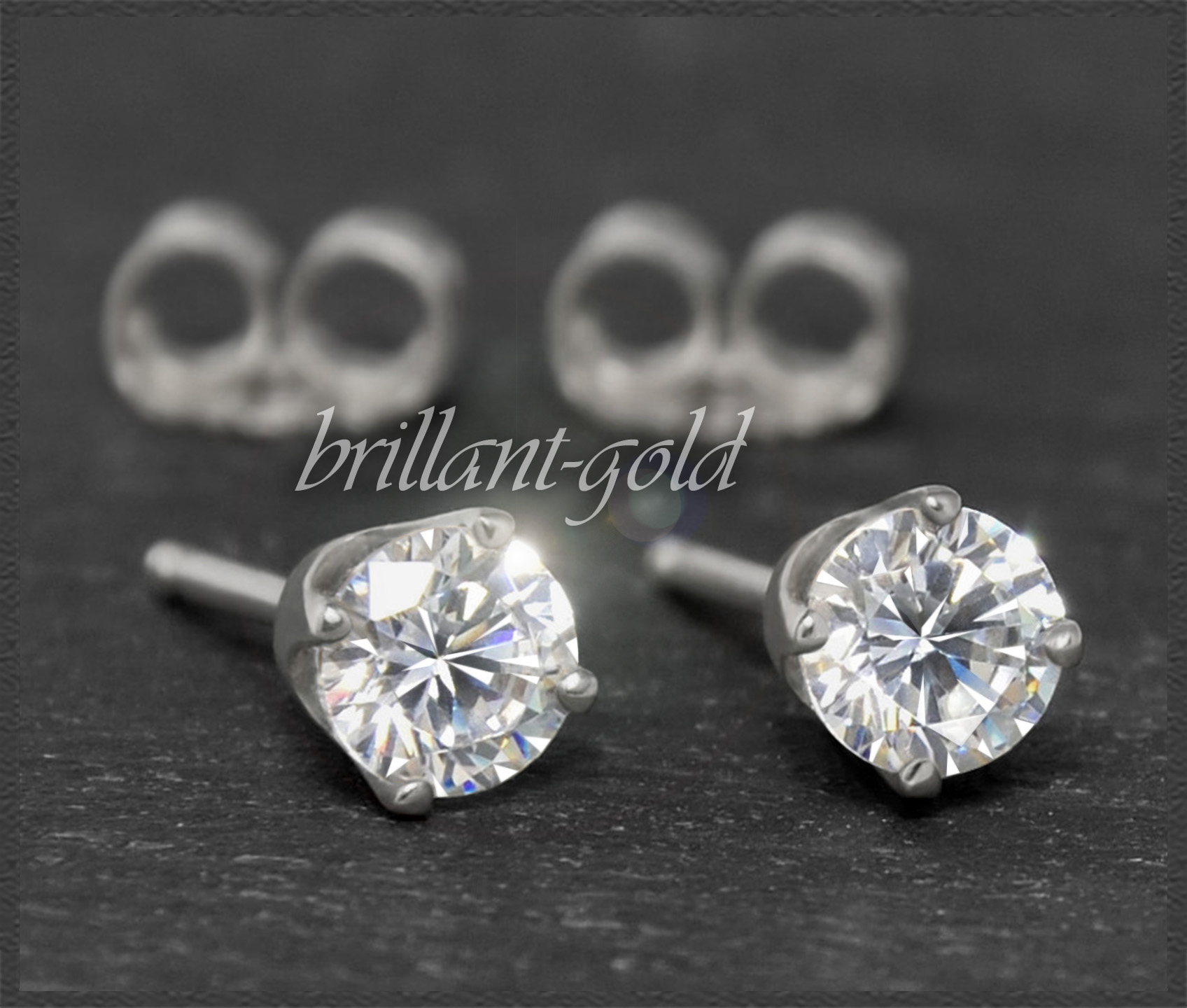 Brillant 585 Gold Schmuckset; 0,62ct, Lupenrein - Brillant-Gold